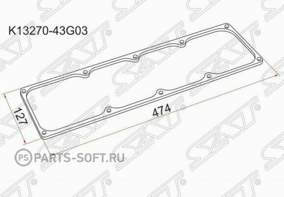 Прокладка клапанной крышки Nissan Terrano 86-02 / Atlas F 92-07 QD32; TD23; TD25; TD27; TD27T; TD27TI SAT K13270-43G03 | цена за 1 шт