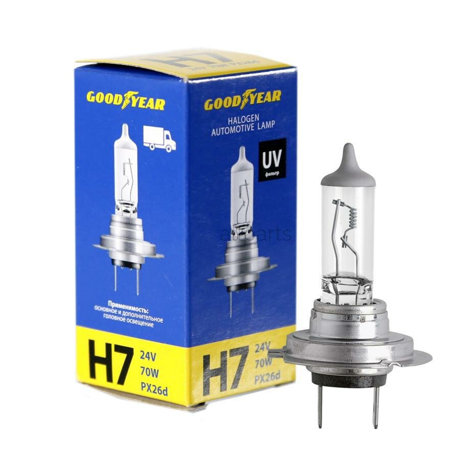 GOODYEAR GY017240 лампа автомобильная галогенная GOODYEAR Н7 24V 70W PX26D