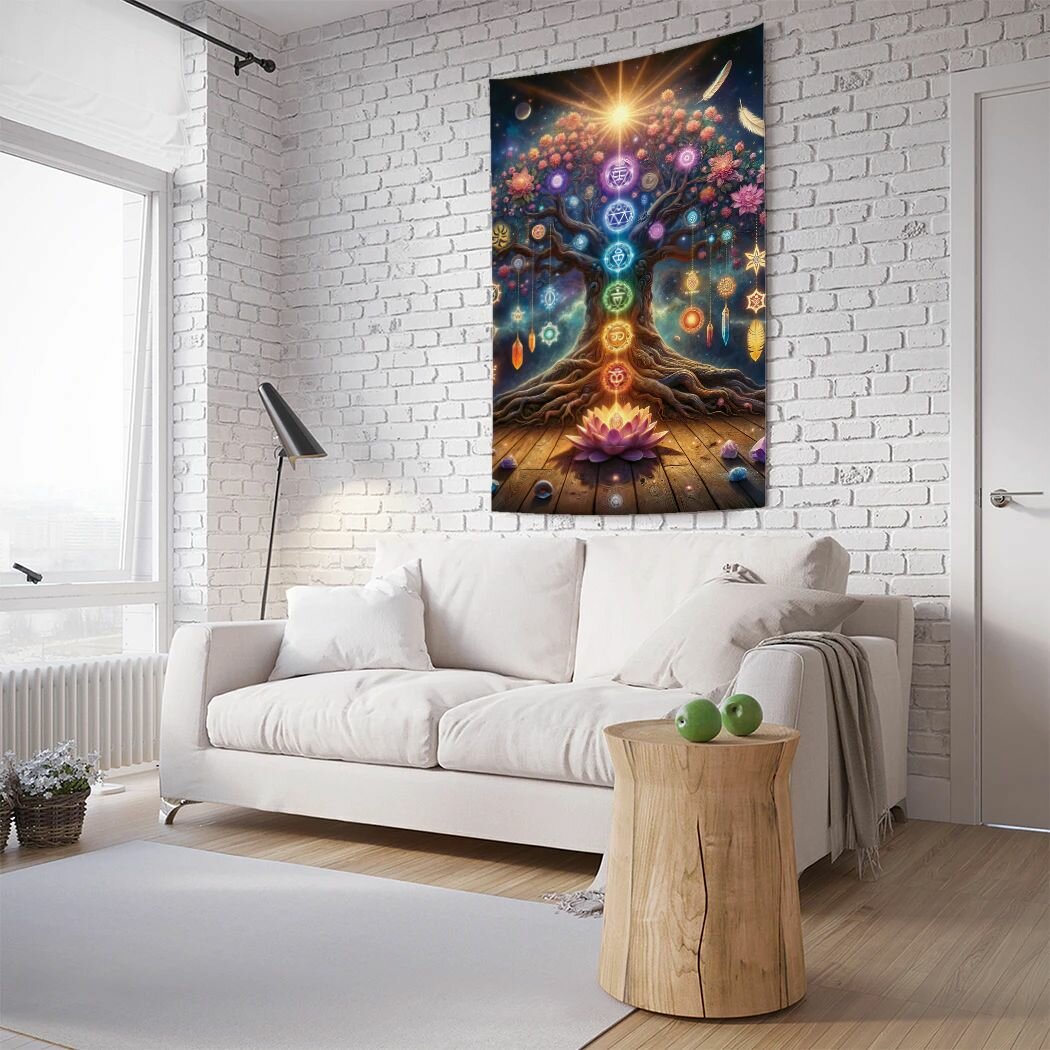 Вертикальное фотопанно на стену JoyArty "Руны", из ткани, 150х200 см