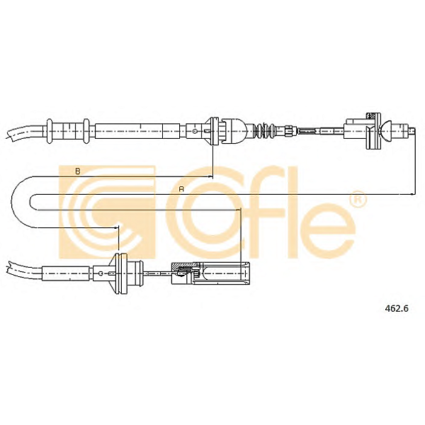 COFLE 92.462.6 трос сцепления Fiat (Фиат) brava-bravo 1.6-1.8bz-ds1.9 97-