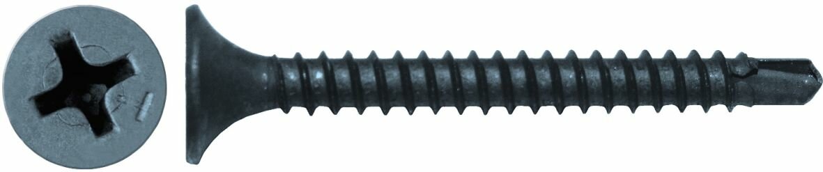 Саморез для гипсокартона, частая резьба со сверлом 4,2х50 мм