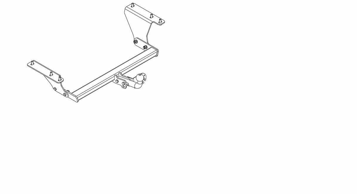 Фаркоп для Toyota Hilux пикап (2006-2015) (без электрики) (паспорт и сертификат) AvtoS. TY36