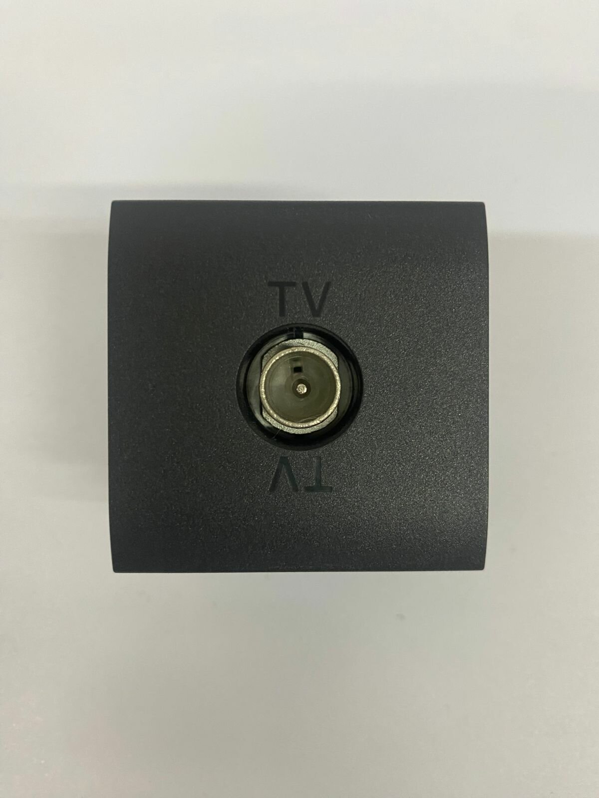 Розетка Bticino Living Light L4202P/2, проходная, ТВ, антрацитная