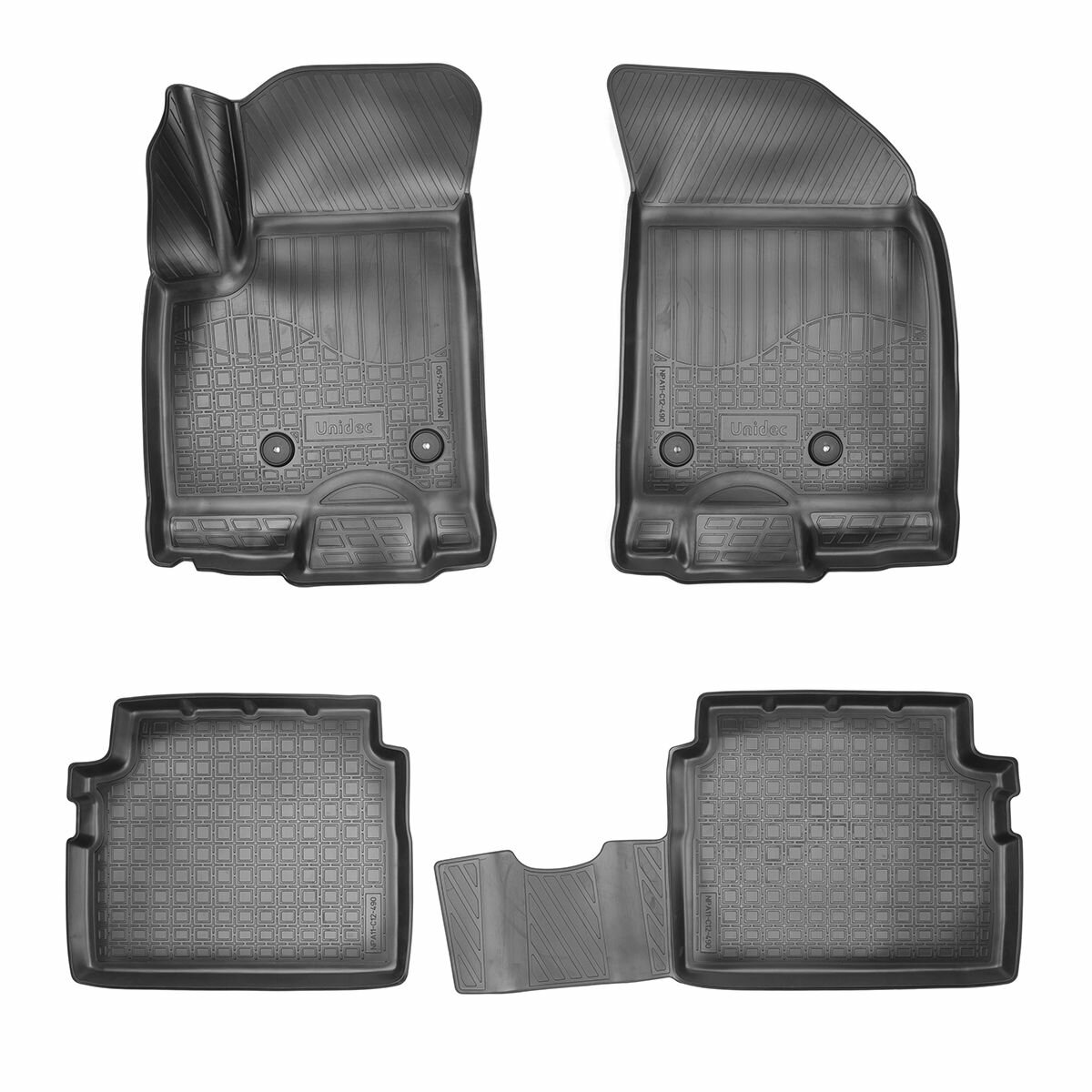 Ковры в салон Norplast/Unidec для Chevrolet Nexia (2020-)Полиуретан, Черный, арт. NPA11-C12-490 (Черный)