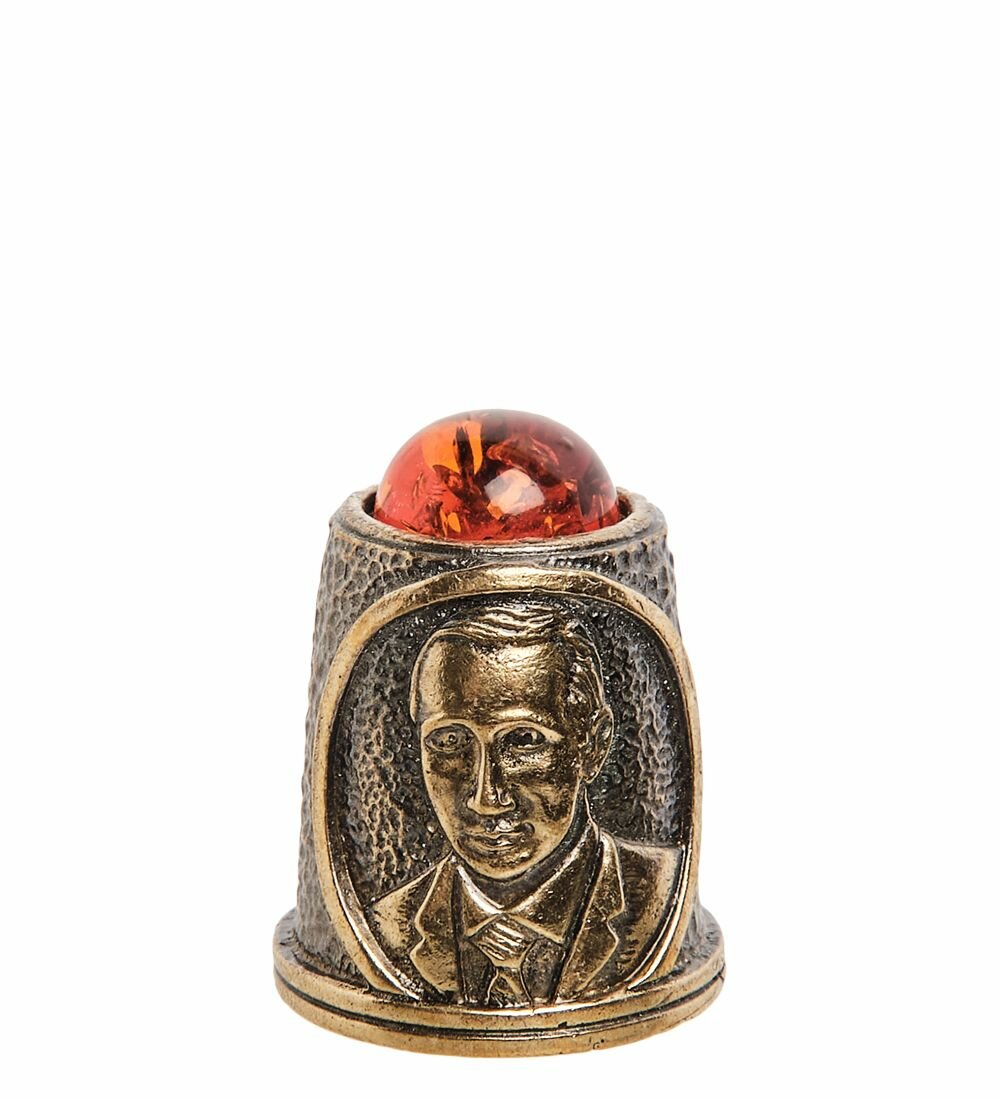 Наперсток 'Крым-Путин' (латунь, янтарь)