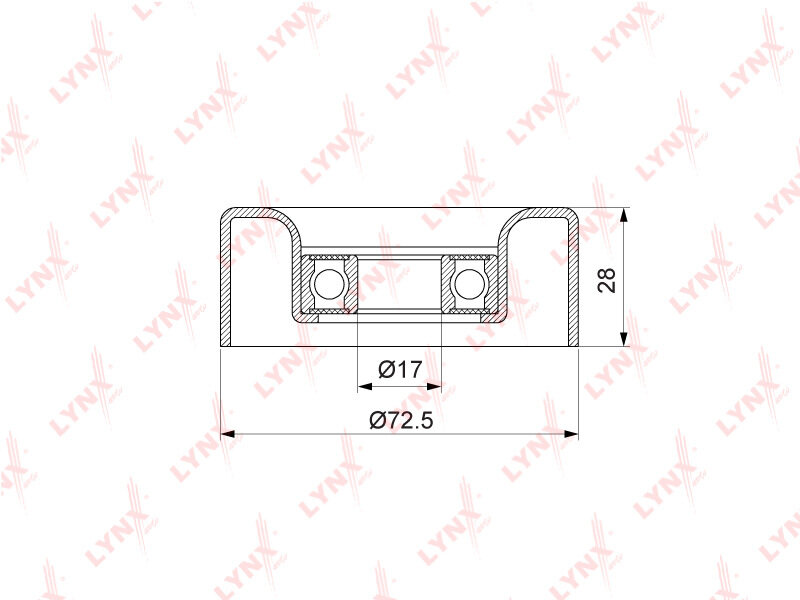 PB-7047 Ролик ремня приводного MAZDA 04- 1.4-1.6