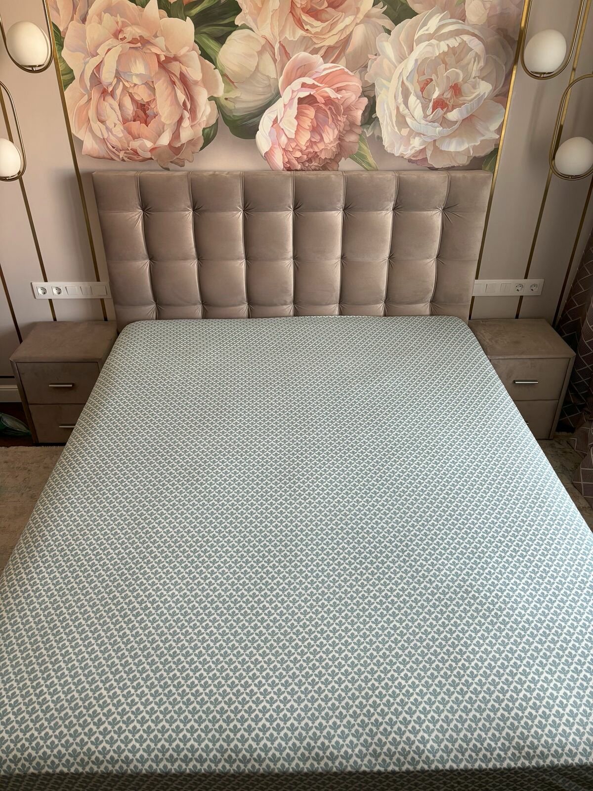 Простыня евро 240х260 хлопок 100%, Фланель ADT, без резинки