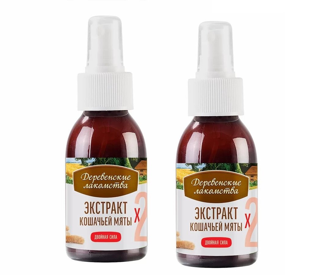 Деревенские лакомства Экстракт кошачьей мяты двойная сила 100мл (2 штуки)
