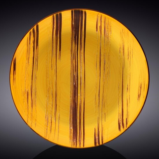 Тарелка Wilmax England глубокая 25,5 см SCRATCH фарфор желтый цвет