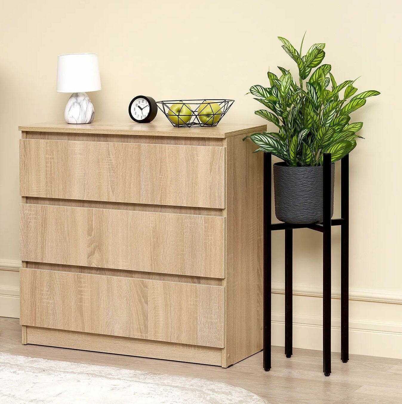 Комод Челси 3 ящ. Дуб сонома 800 мм