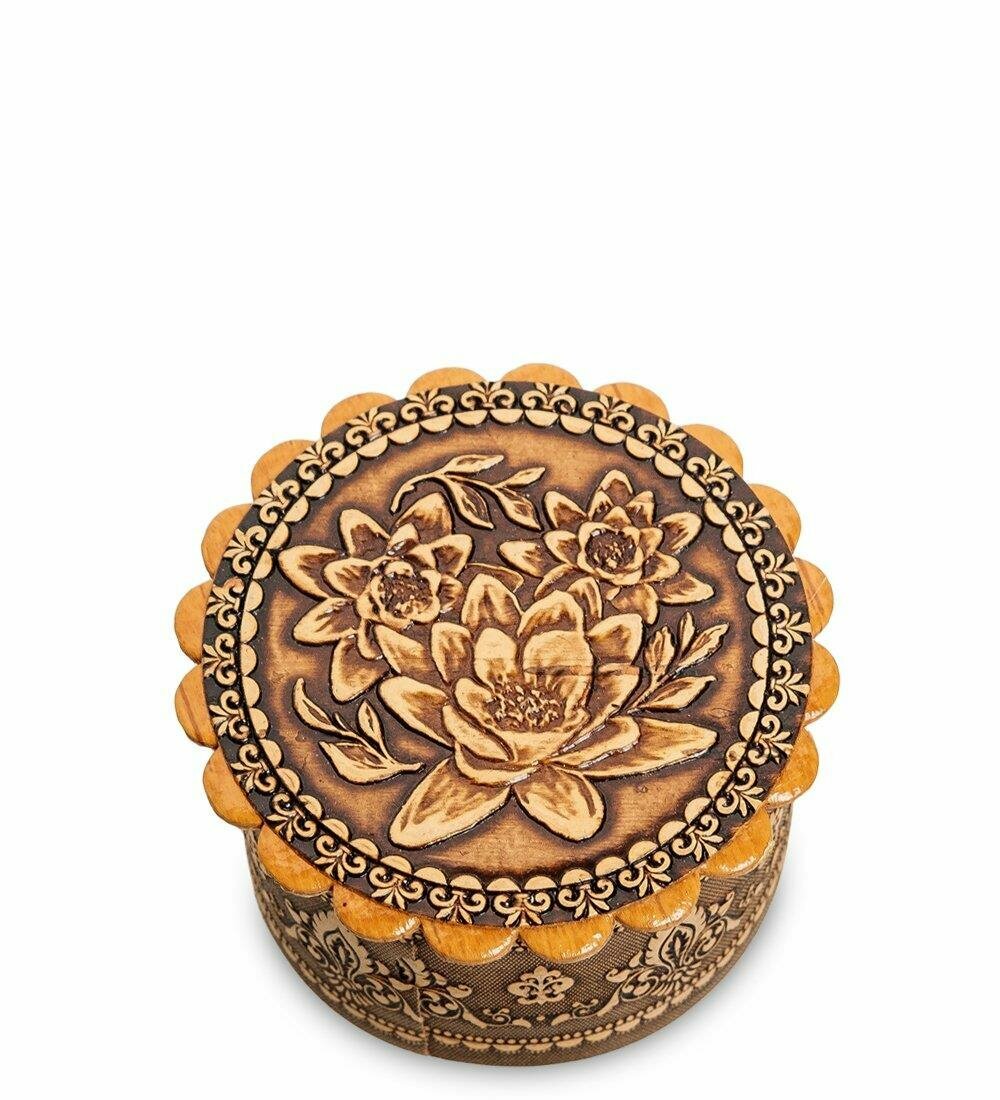 Шкатулка универсальная Цветы (береста) A2143939 Народные промыслы, Береста