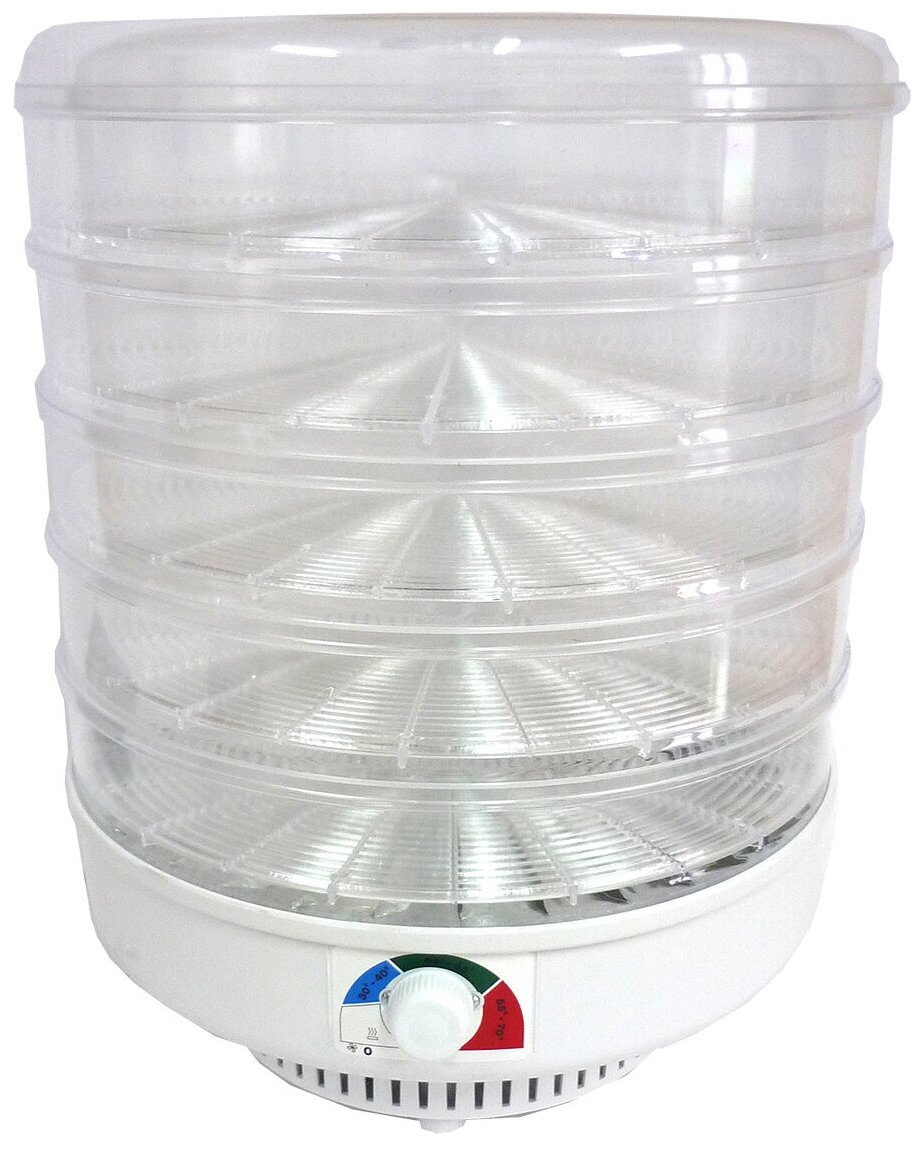 Сушилка Спектр-Прибор ЭСОФ-0.6/220 Ветерок-2 прозрачный пластик (5 поддонов), белый