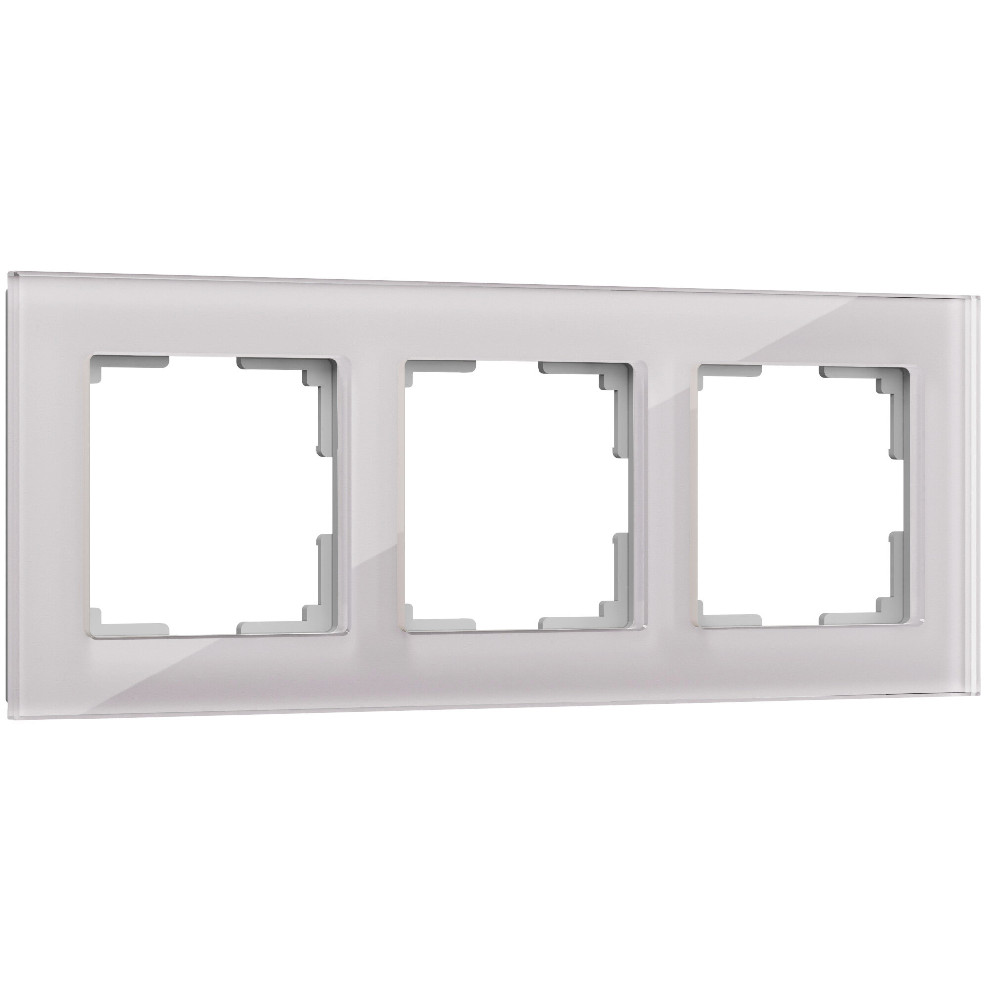 Рамка Werkel W0031117 наклад. 3x гориз. мон. стекло дымчатый (упак:1шт)