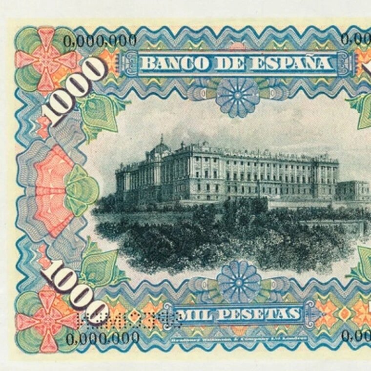 1000 песет 1907 года Испания, сувенирная копия, банкноты и купюры редкие коллекционные