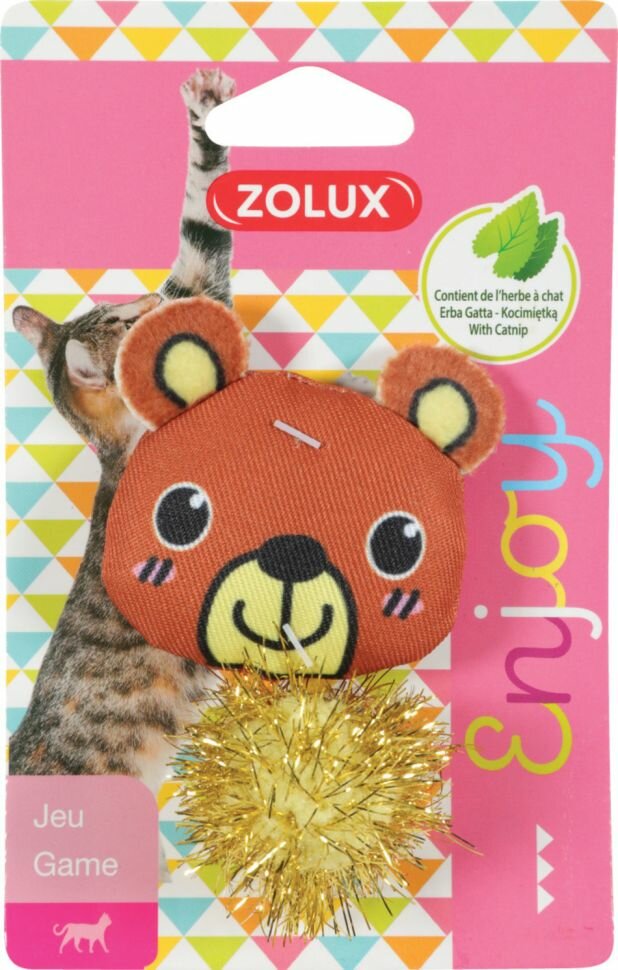 ZOLUX Игрушка для кошек с кошачьей мятой Очаровательный Мишка, 7 см, 580721