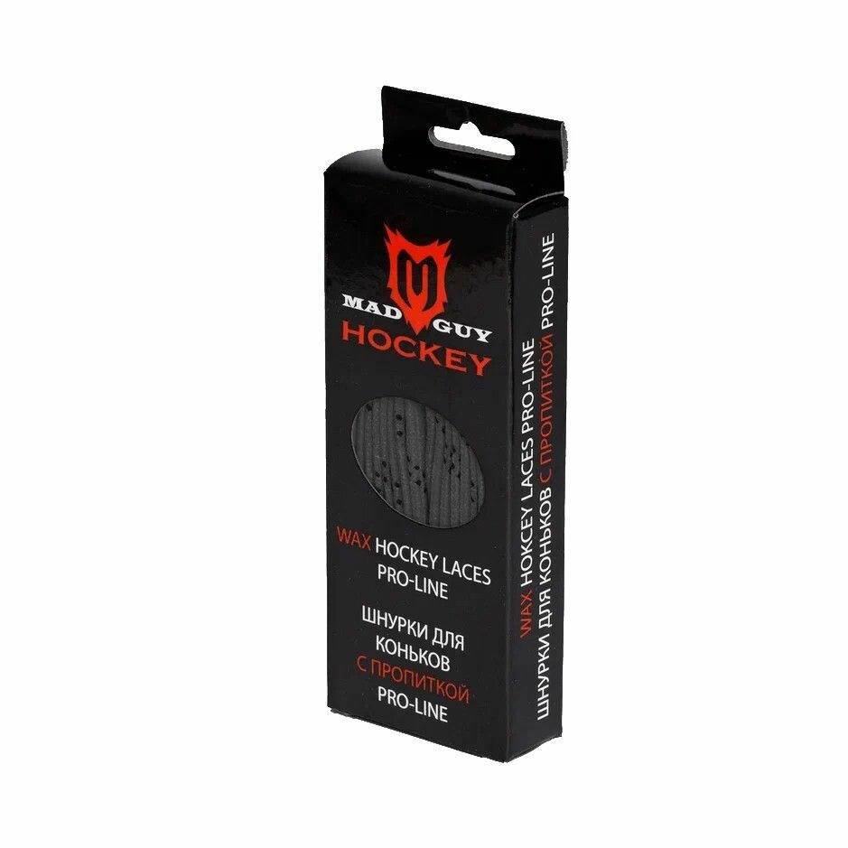 Шнурки для коньков с пропиткой Pro-Line MAD GUY (305 см, черный)