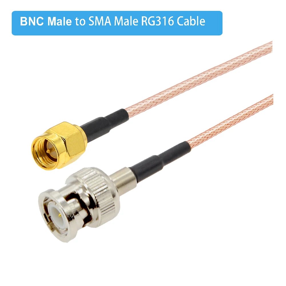 BEVOTOP BT1201 RG316 кабель BNC-SMA 10см~20м 5M, BNC M to SMA M