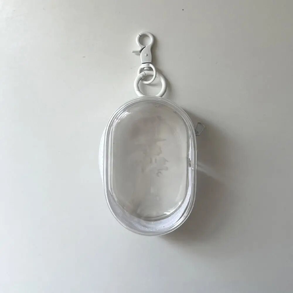 Прозрачная сумка для куклы Labubu, белая 10.5x6.6x3см