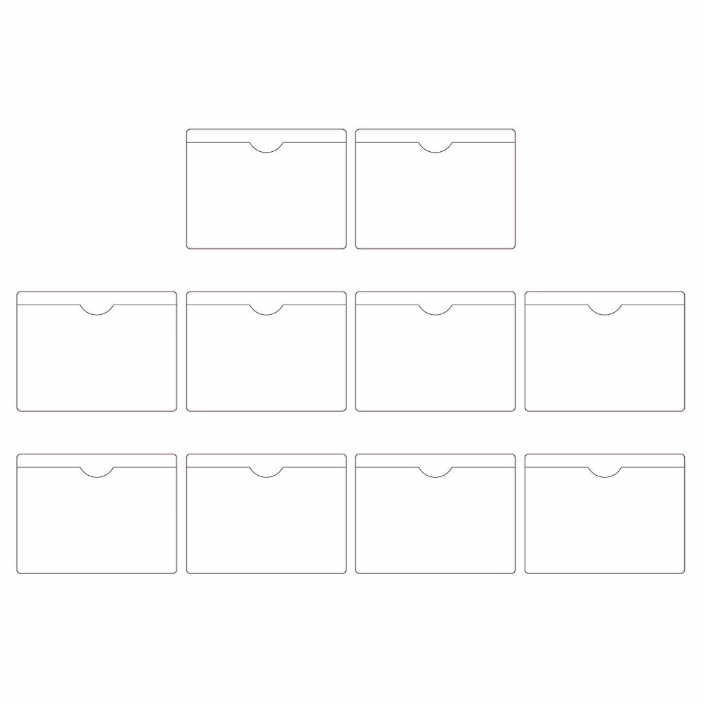 10 шт. Самоклеящиеся прозрачные ярлыки-обложки, горизонтальные 9X12 см