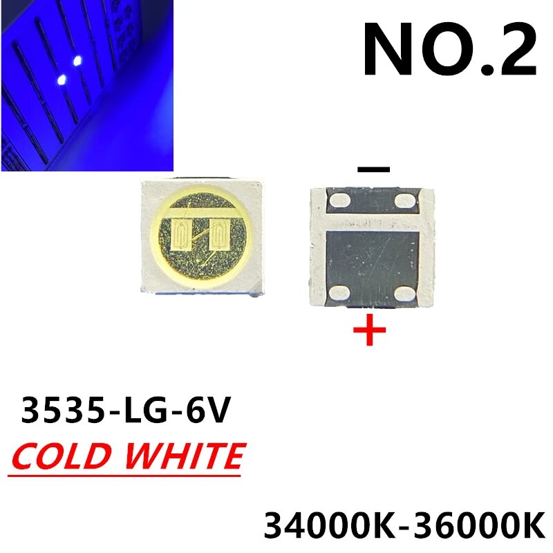 Светодиод 3535 Cold White 6V 34000K-36000K NO.2