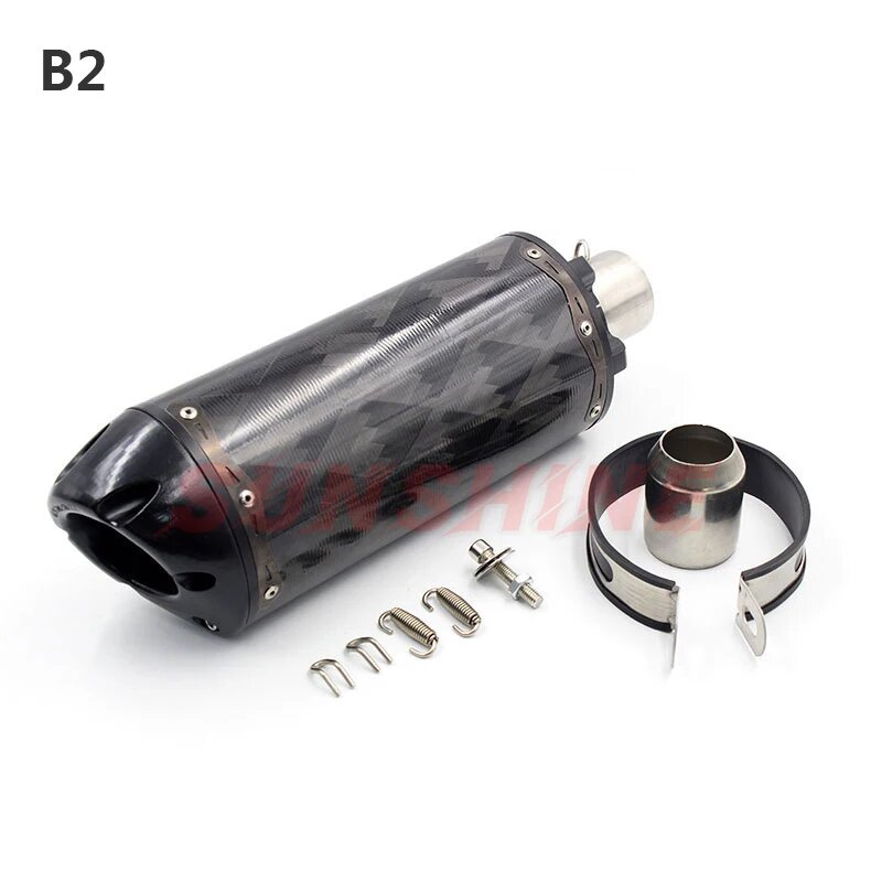 Универсальный глушитель для мотокросса Escape Moto, мотоциклетный глушитель, гоночная труба из углеродного волокна для Z900 GSXR150 CBR300 R6 Z250 B2