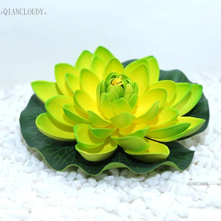 Искусственные цветы лотоса и лилии QIANCLOUDY Изумрудный, Green