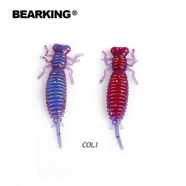 BEARKING Larva силиконовые приманки 4 шт. Синий, COL.I
