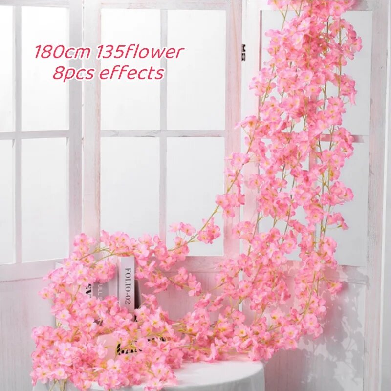 Искусственные цветы Сакура, 180 см, розовый, Цвет: 4Deep powder