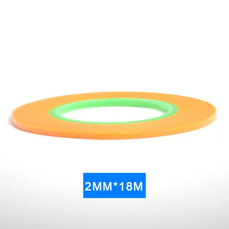 Цветная ультратонкая лента для распыления покрытия, специальная Маскировочная лента «сделай сам» шириной 1 мм/2 мм/3 мм 18 м, покрывающая лента без маркировки для покраски