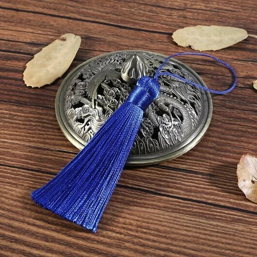 Шелковые бахромы Beadia, 2 шт. Темно-синий, Royal Blue