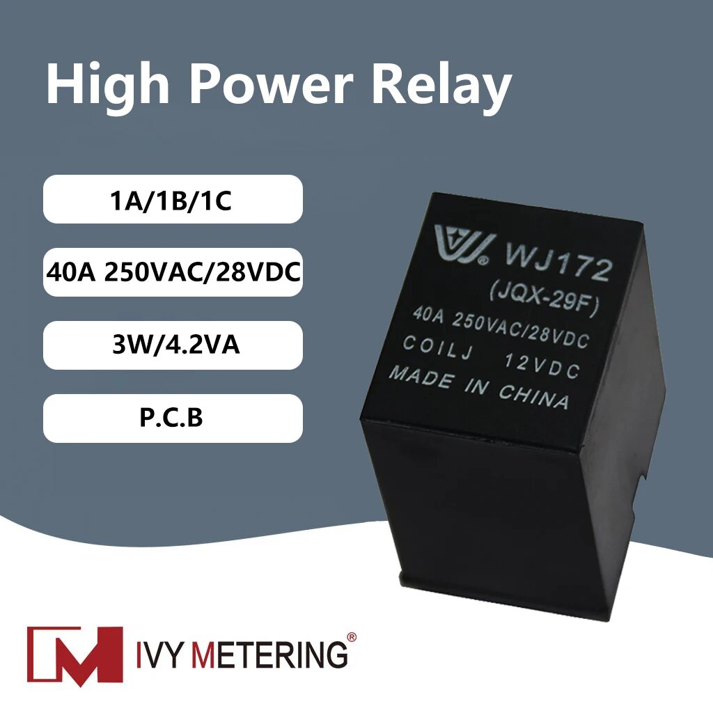 Промышленное реле JQX-29F 40А 12/24В 1pc, 24vdc normal close