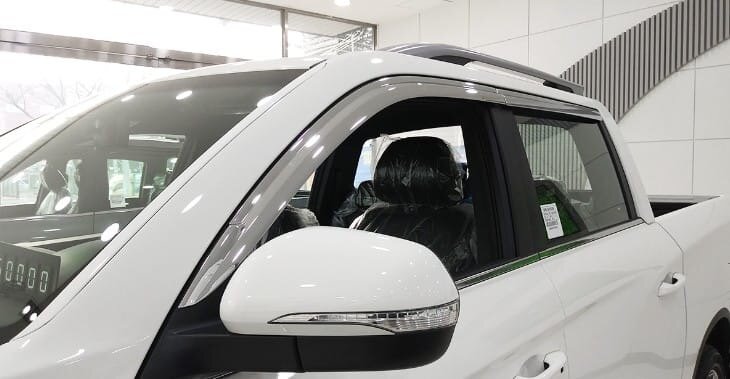 Дефлекторы Auto Clover KGM Rexton Sports, хромированные, 4 шт.