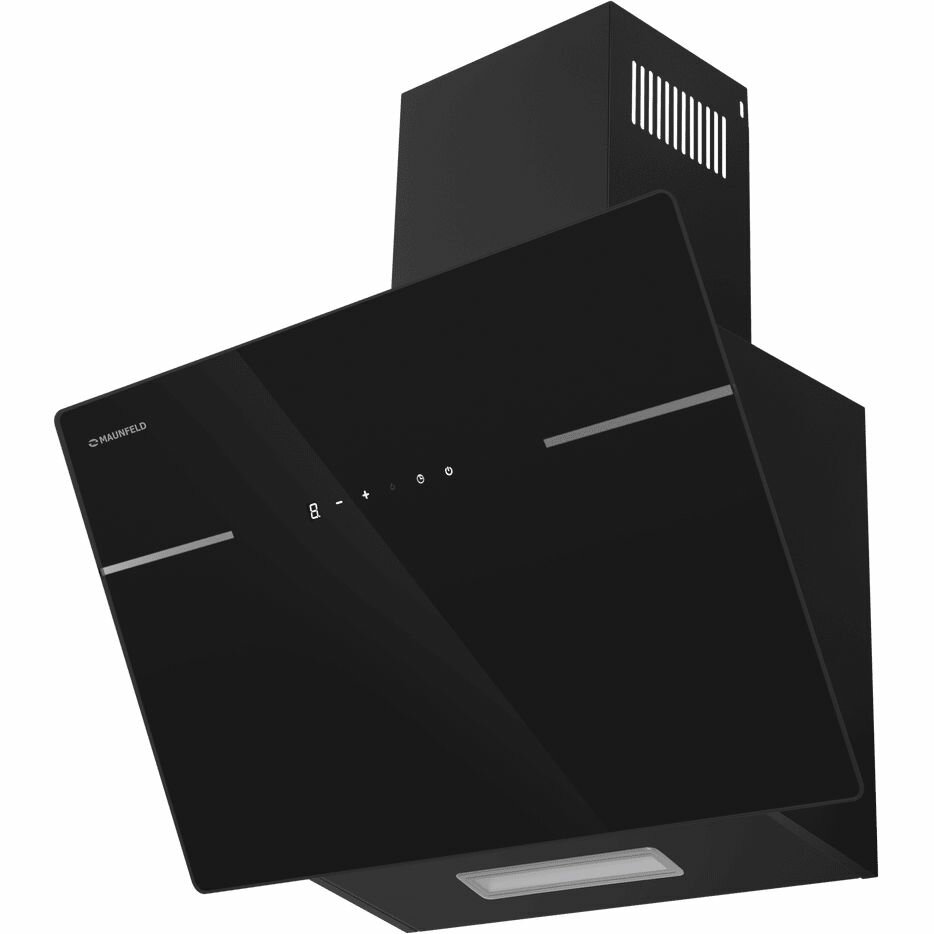 Вытяжка MAUNFELD Astro 50 Glass Black, отвод, циркуляция, 101.5 Вт, сенсорное управление, светодиодное освещение, 60 дБ, черная