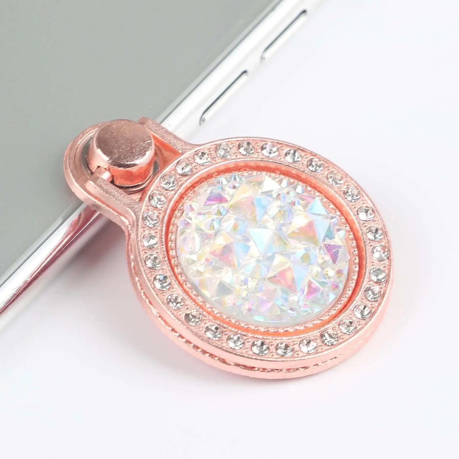 Кольцо-держатель для телефона Rose Gold, с кристаллами