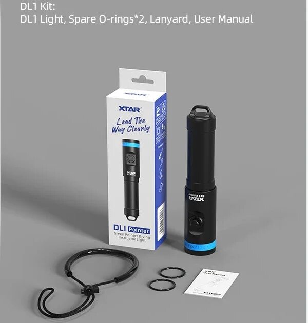 Фонарик для дайвинга XTAR DL1, цвет: DL1 KT without BAT