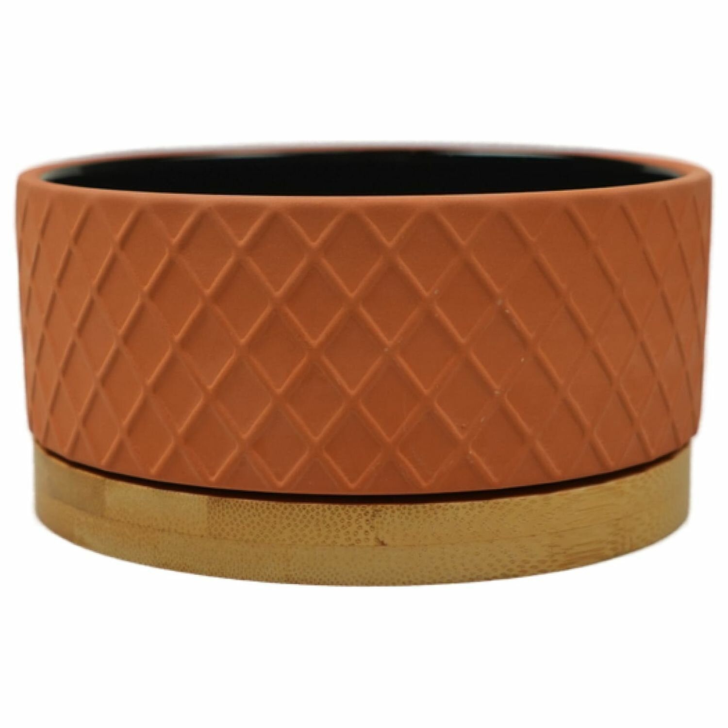 Миска Mr.Kranch Bamboo керамическая коричневая на бамбуковой подставке 530 мл VLT-MKR543714