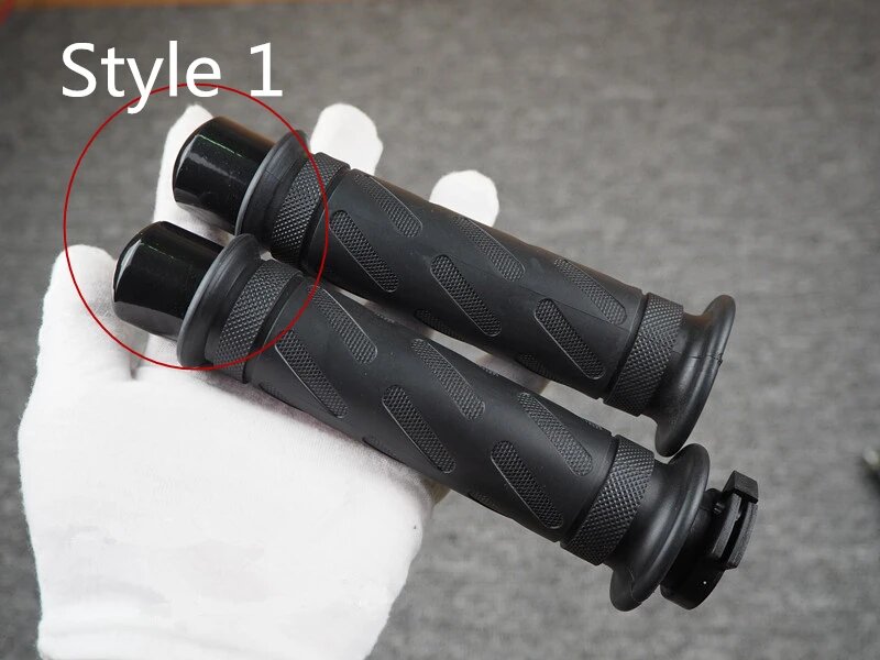 Универсальные Ретро Грипсы CG GN125 150 для мотоциклов 7/8 дюймов 22 мм, рукоятки для внедорожных велосипедов, питбайков, мотокроссов Черный, style 1 black