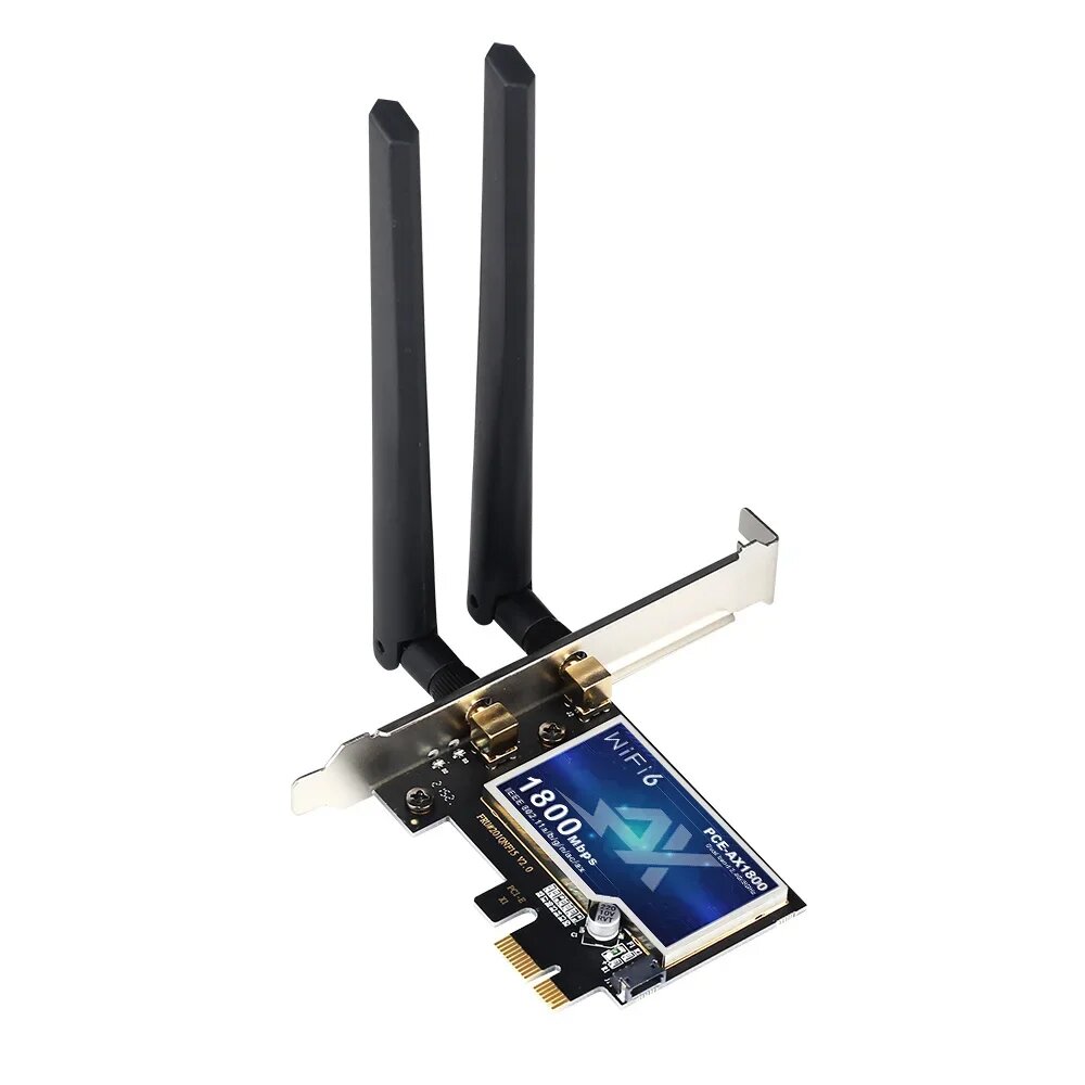 WiFi 6 Pcie беспроводной адаптер AX1800 двухдиапазонный 5 ГГц/2,4 ГГц для Bluetooth 5,2 WiFi6 сетевая карта для настольного ПК для Win 10/11