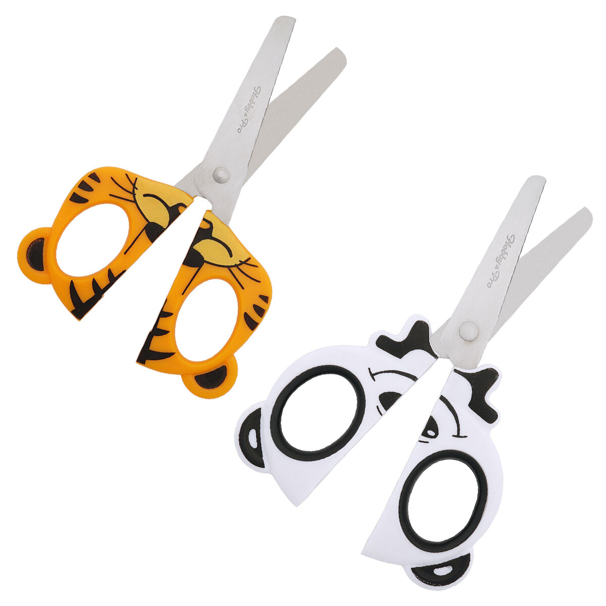 Ножницы детские, безопасные, Панда 13 см/Тигр 13,5 см, Hobby&Pro