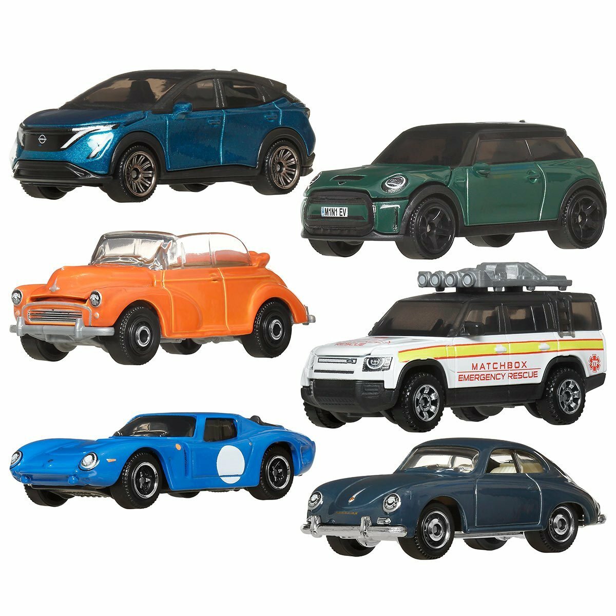 Машинка Mattel Matchbox c подвижными элементами 2025 FWD28 ,6 шт. в комплекте