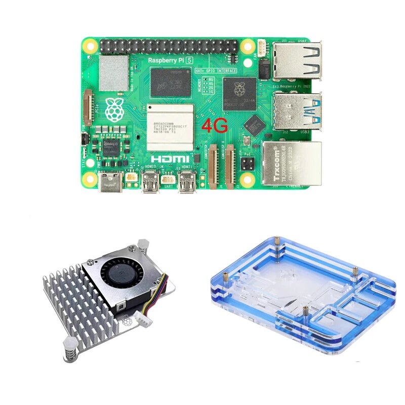 Raspberry Pi 5 4G с кулером и кейсом