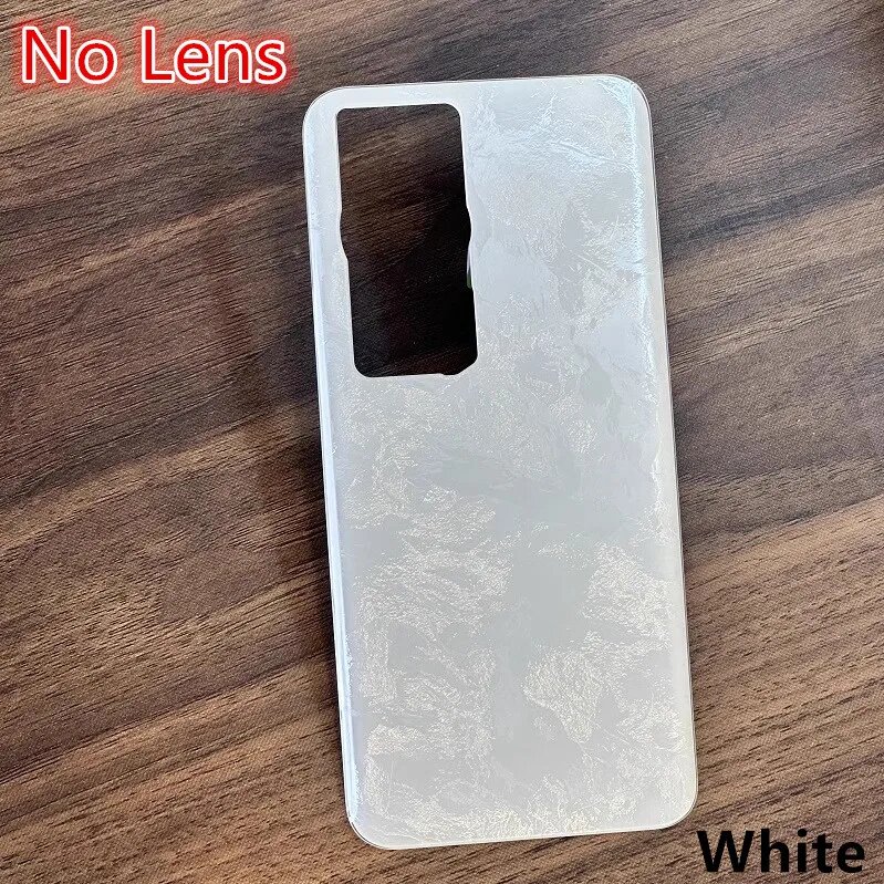 Задняя крышка аккумуляторного отсека P60Pro для Huawei P60 Pro, стеклянный Белый, White No Lens