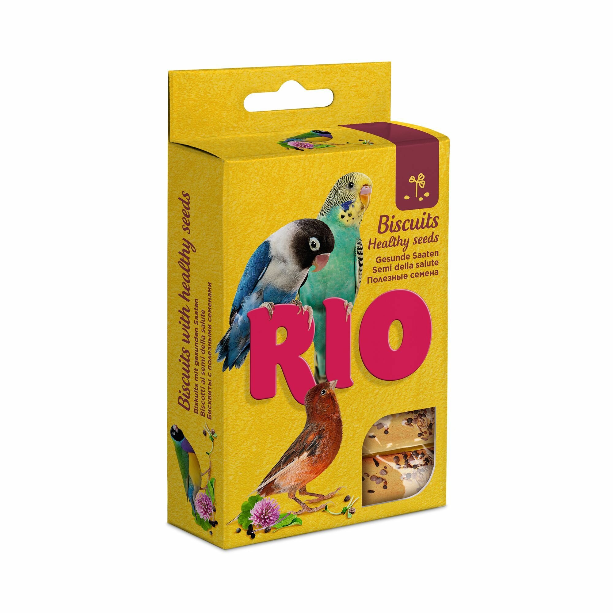 RIO Бисквиты для птиц с полезными семенами, для всех видов птиц 5*7гр