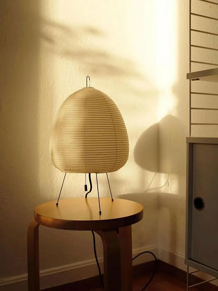 Напольный Светильник, Выключатель, Бумажный Абажур, Стиль Ретро