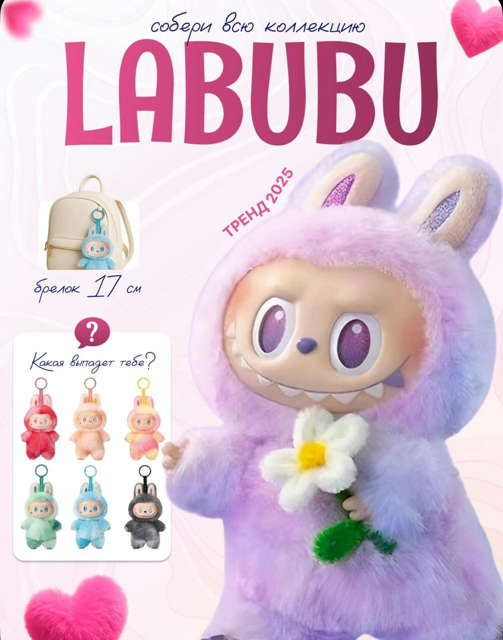 Фигурка Лабубу (Labubu)/ случайная 5 шт - Big Into Energy/Найди своего любимого пушистика