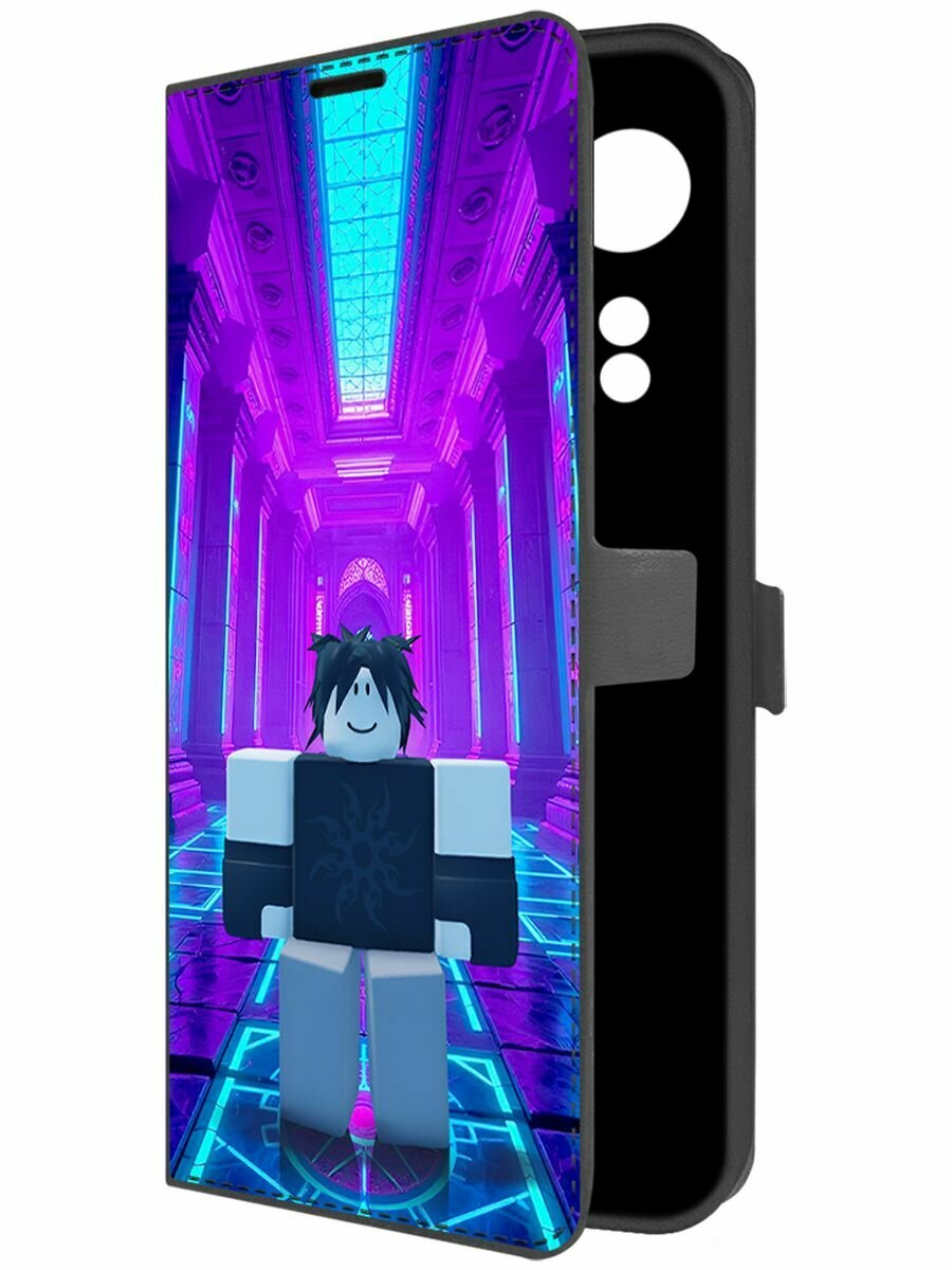 Чехол-книжка Krutoff Eco Book для Oppo A58 4G Roblox-Форсакен Ту Тайм (Forsaken Two Time) (черный)