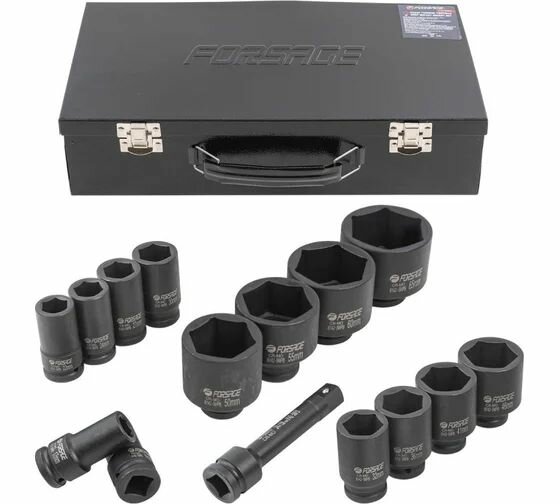 Набор головок ударных глубоких 3/4" 14 предметов (6гр.) FORSAGE