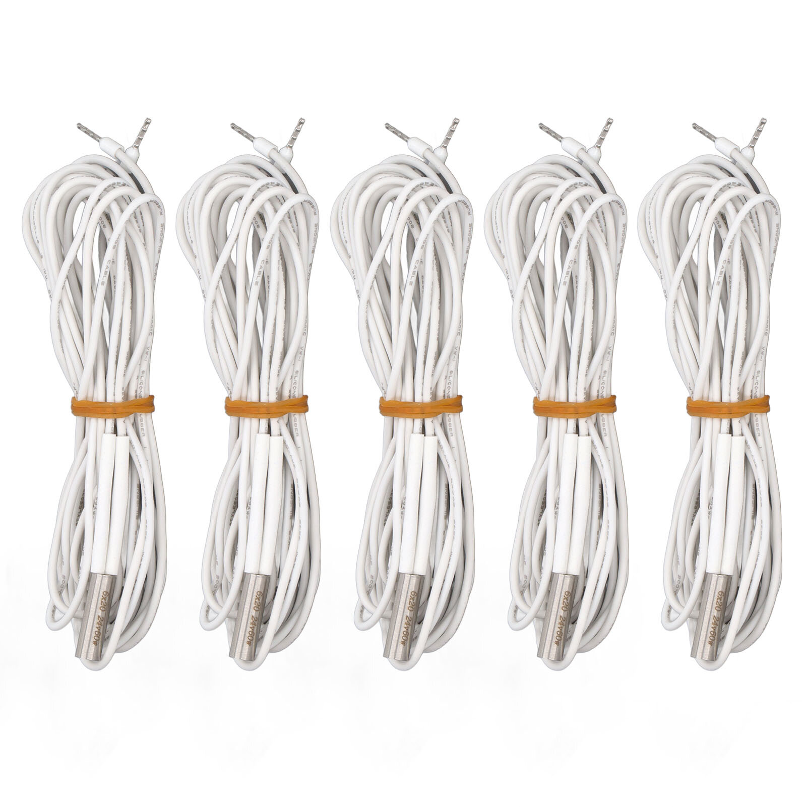 5 шт. сменный нагревательный картридж 24 В 60 Вт, нагревательная трубка из нержавеющей стали, аксессуары для 3D-принтера, 1 метр / 3,3 фута