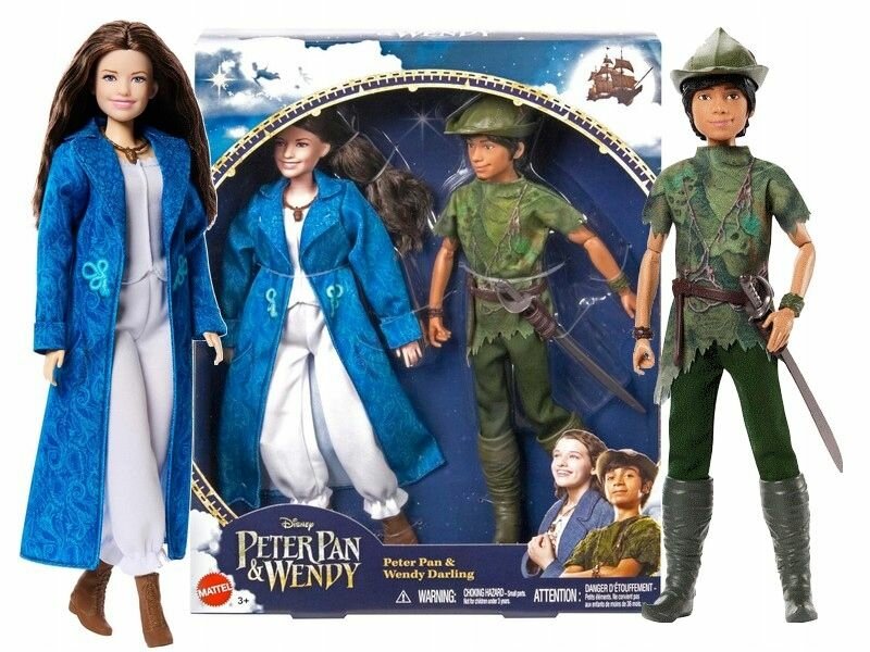 Кукла Mattel Disney Princess - Коллекционные куклы Питер Пэн и Венди - Дисней Принцессы HNY36