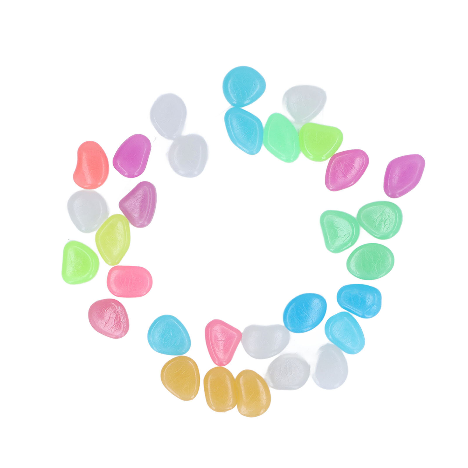 Уличные светящиеся камни, красочные флуоресцентные светящиеся камешки для темного сада, двора, дорожки, садовые тропы, 100/пакет, разные цвета